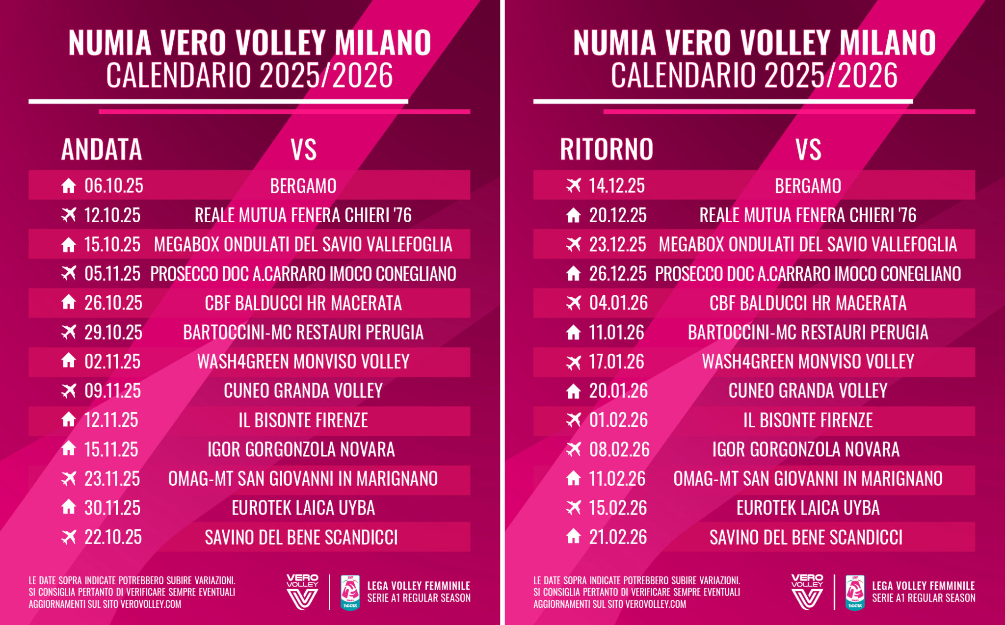 Si accendono i riflettori sulla stagione 2025/2026 della Numia Vero ...